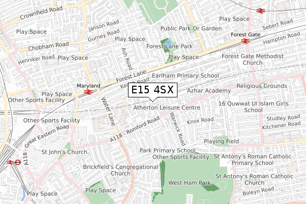 E15 4SX maps, stats, and open data