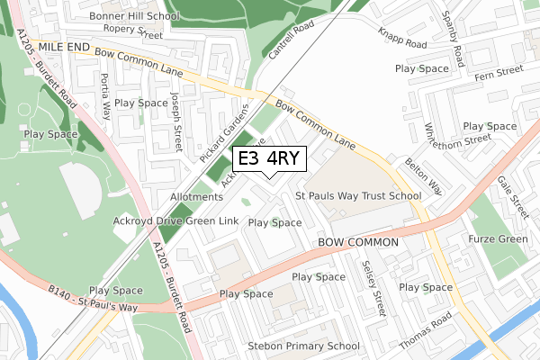E3 4RY maps, stats, and open data