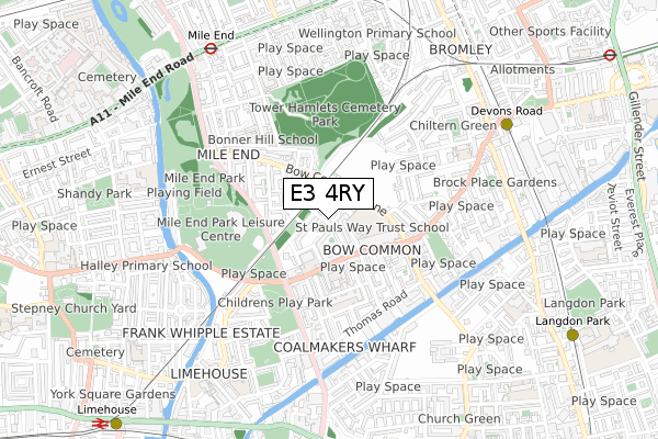 E3 4RY maps, stats, and open data