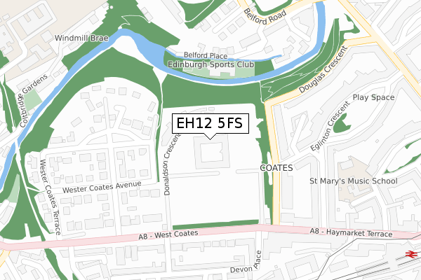 EH12 5FS maps, stats, and open data