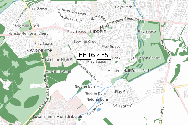 EH16 4FS maps, stats, and open data
