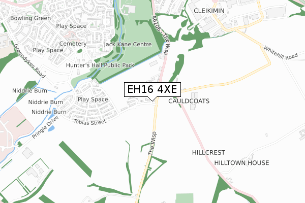 EH16 4XE maps, stats, and open data