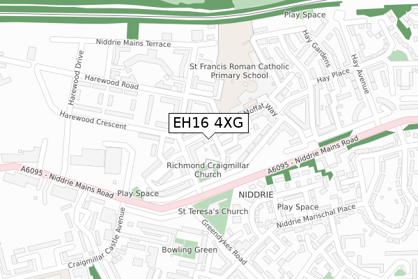 EH16 4XG maps, stats, and open data