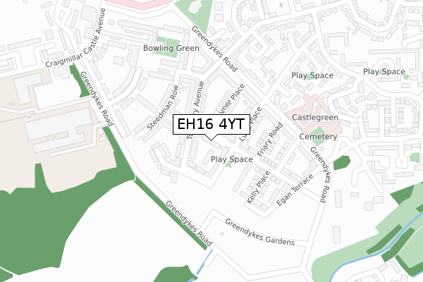 EH16 4YT maps, stats, and open data