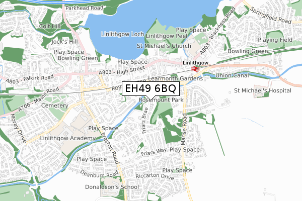 EH49 6BQ maps, stats, and open data