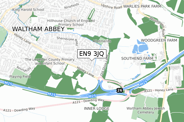 EN9 3JQ maps, stats, and open data