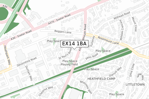EX14 1BA maps, stats, and open data