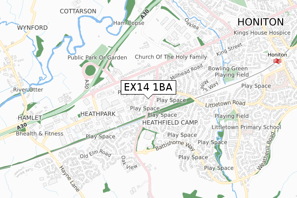 EX14 1BA maps, stats, and open data