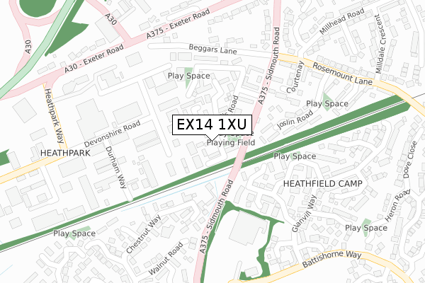 EX14 1XU maps, stats, and open data