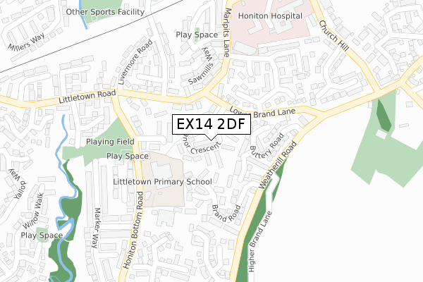 EX14 2DF maps, stats, and open data