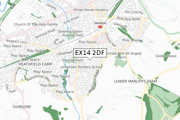 EX14 2DF maps, stats, and open data