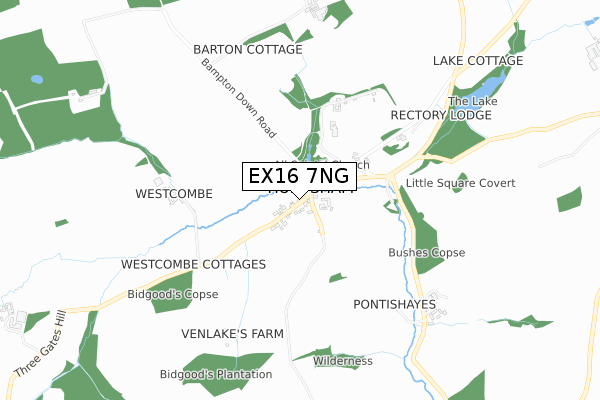 EX16 7NG maps, stats, and open data