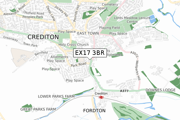 EX17 3BR maps, stats, and open data