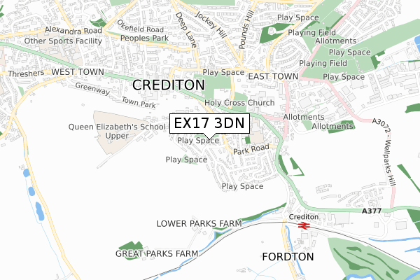 EX17 3DN maps, stats, and open data