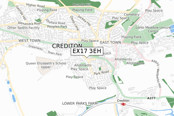 EX17 3EH maps, stats, and open data