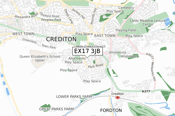 EX17 3JB maps, stats, and open data