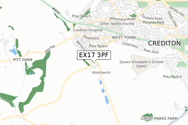 EX17 3PF maps, stats, and open data