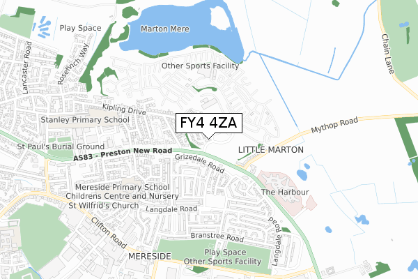 FY4 4ZA maps, stats, and open data