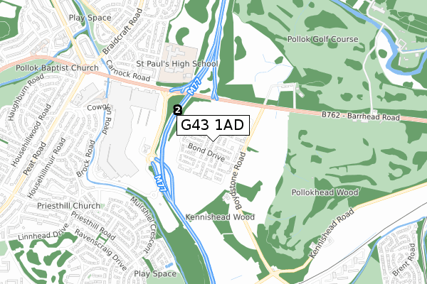 G43 1AD maps, stats, and open data