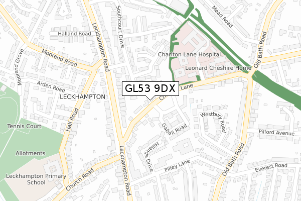 GL53 9DX maps, stats, and open data