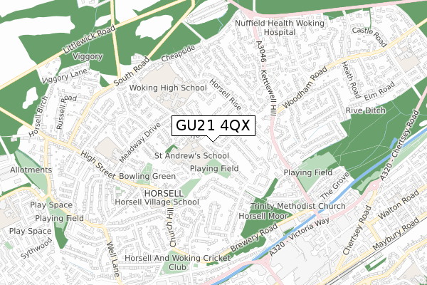 GU21 4QX maps, stats, and open data