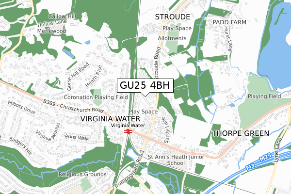 GU25 4BH maps, stats, and open data