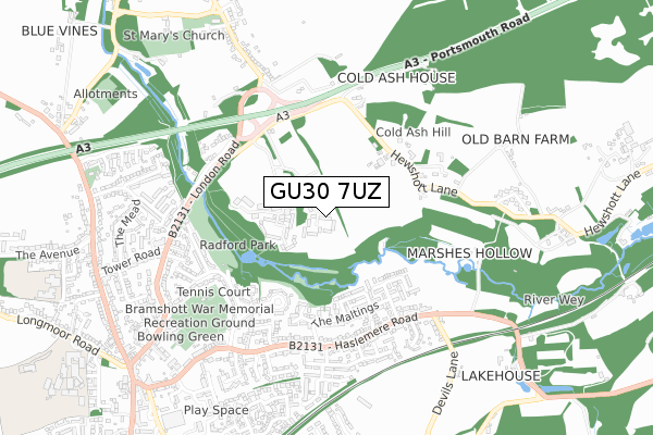 GU30 7UZ maps, stats, and open data