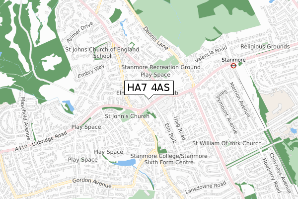 HA7 4AS maps, stats, and open data