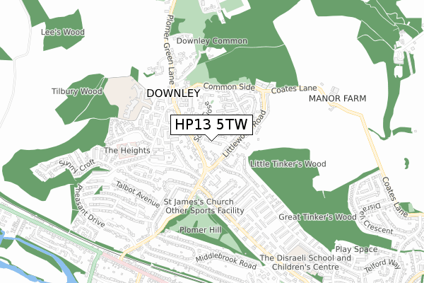 HP13 5TW maps, stats, and open data