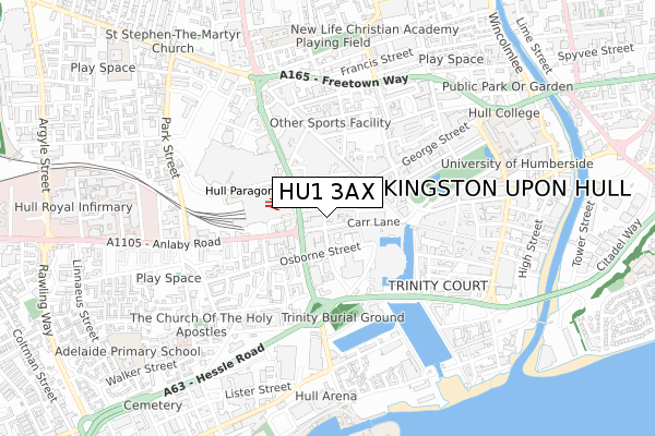 HU1 3AX maps, stats, and open data