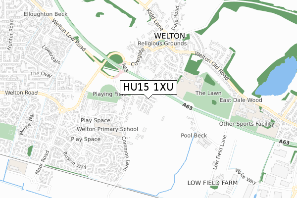 HU15 1XU maps, stats, and open data