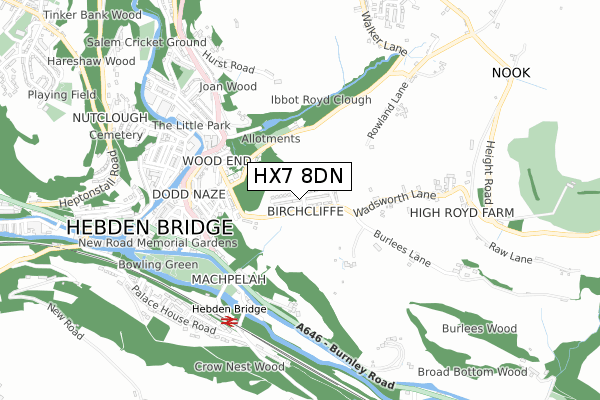 HX7 8DN maps, stats, and open data