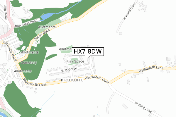 HX7 8DW maps, stats, and open data