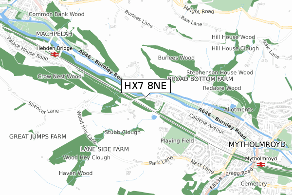 HX7 8NE maps, stats, and open data