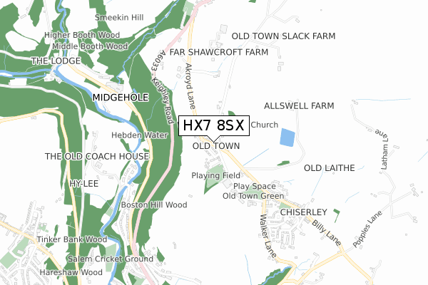 HX7 8SX maps, stats, and open data