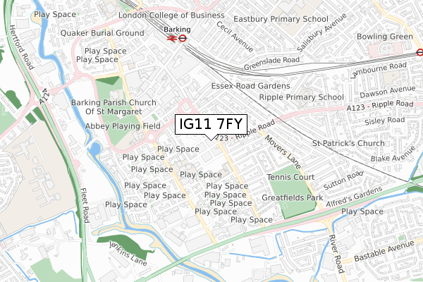 IG11 7FY maps, stats, and open data