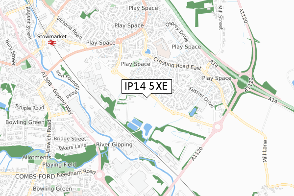 IP14 5XE maps, stats, and open data
