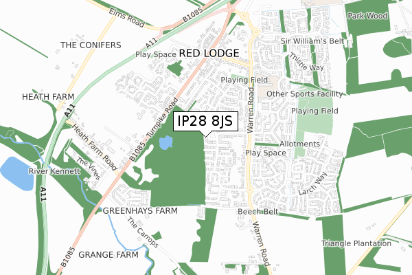 IP28 8JS maps, stats, and open data