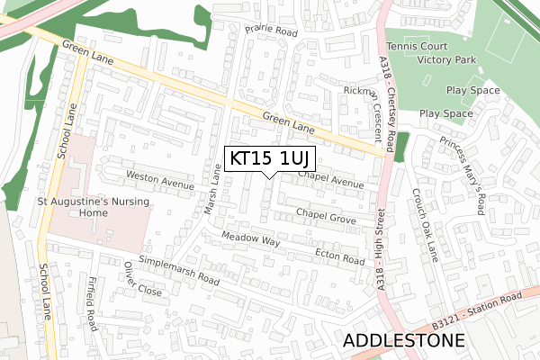 KT15 1UJ maps, stats, and open data