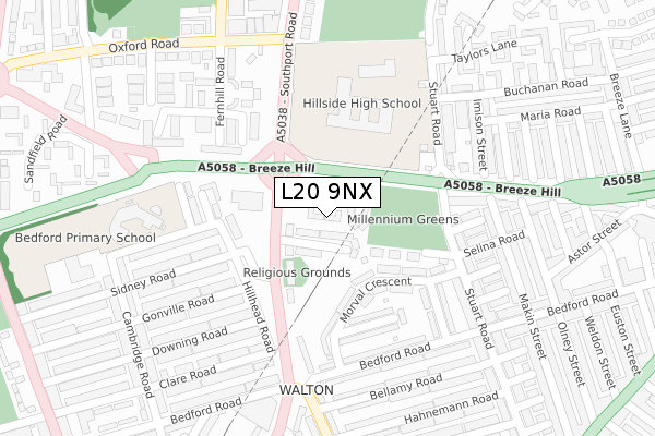 L20 9NX maps, stats, and open data