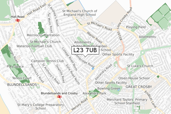 L23 7UB maps, stats, and open data