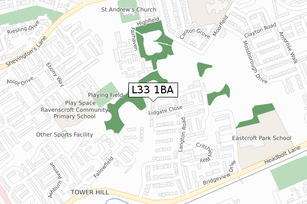 L33 1BA maps, stats, and open data