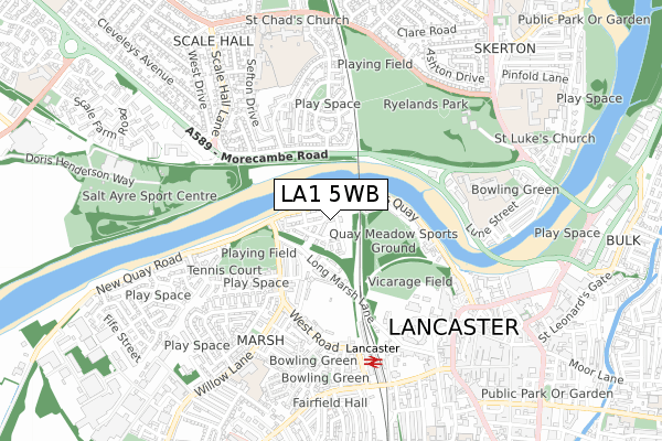 LA1 5WB maps, stats, and open data