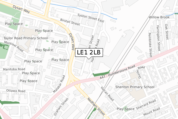 LE1 2LB maps, stats, and open data