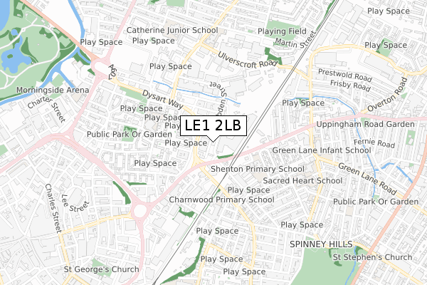 LE1 2LB maps, stats, and open data