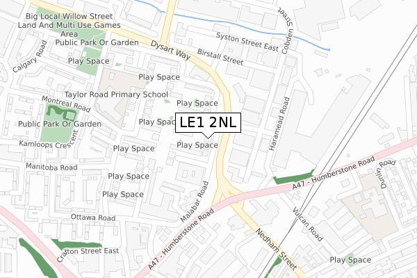 LE1 2NL maps, stats, and open data