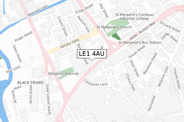 LE1 4AU maps, stats, and open data
