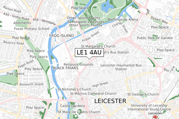 LE1 4AU maps, stats, and open data