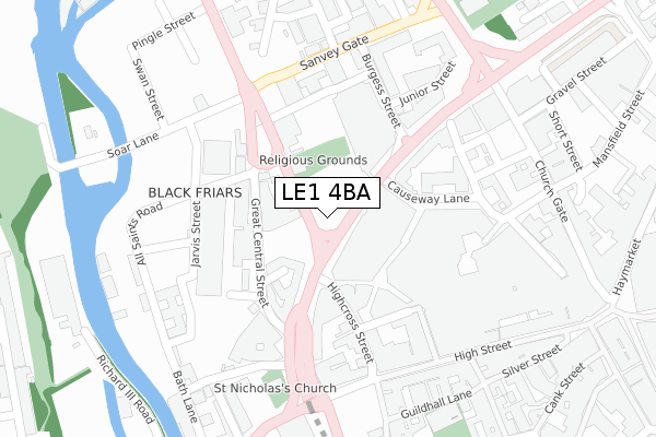 LE1 4BA maps, stats, and open data