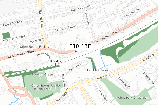 LE10 1BF maps, stats, and open data